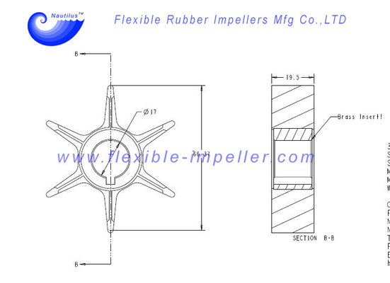 Water Pump Impellers replace SUZUKI 17461-94700 & 17461-94701 & 17461-95201 SIERRA 18-3094 Mallory 9-45501 CEF 500361