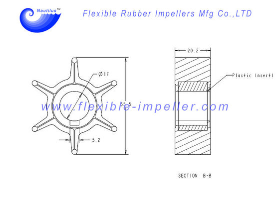 HONDA Outboard Impeller 19210-ZV7-003 for 25~30HP SIERRA 18-3249 Mallory 9-45105 CEF 500339 Neoprene