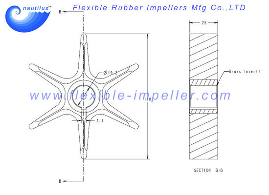 Johnson/Evinrude/OMC/BRP outboard impeller 377992 SIERRA 18-3005 GLM 89470 Fit for 60~ 90HP Neoprene