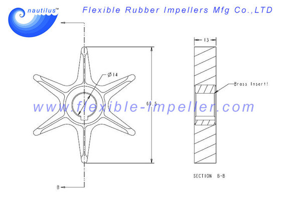 Johnson/Evinrude Outboard impeller 377178 & 775519 SIERRA 18-3003 Mallory 9-45218 CEF 500349 GLM 89670 Neoprene 9.5HP