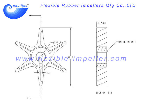 Johnson/Evinrude Outboard impeller 277181 & 434424 SIERRA 18-3001 Mallory 9-45216 CEF 500350 GLM 89580 Neoprene