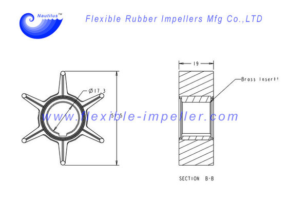 Johnson/Evinrude/OMC/BRP Outboard impeller 396809 for 40HP SIERRA 18-3366 Mallory 9-45212 CEF 500353 Neoprene