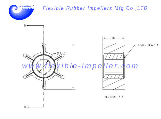 Johnson/Evinrude/OMC/BRP outboard water pump impeller 389567 & 436137 SIERRA 18-3091 Mallory 9-45214 CEF 500354 Neoprene