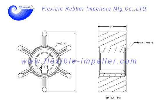Johnson/Evinrude/OMC/BRP outboard water pump impeller 387361 & 763735 SIERRA 18-3090 Mallory 9-45210 CEF 500385 Neoprene