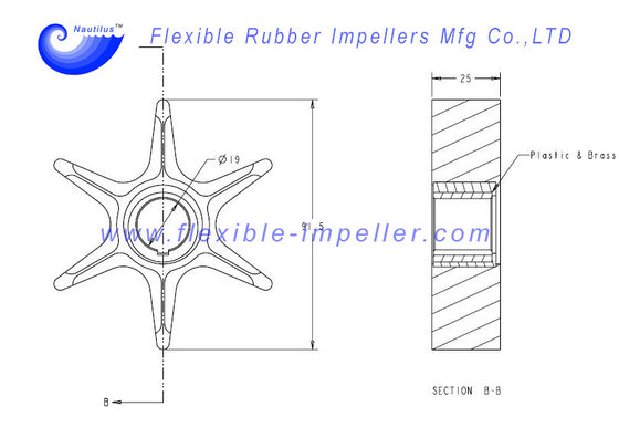Johnson/Evinrude/OMC/BRP Outboard water pumps Impeller 382574 SIERRA 18-3082 Mallory 9-45213 CEF 500307 Neoprene