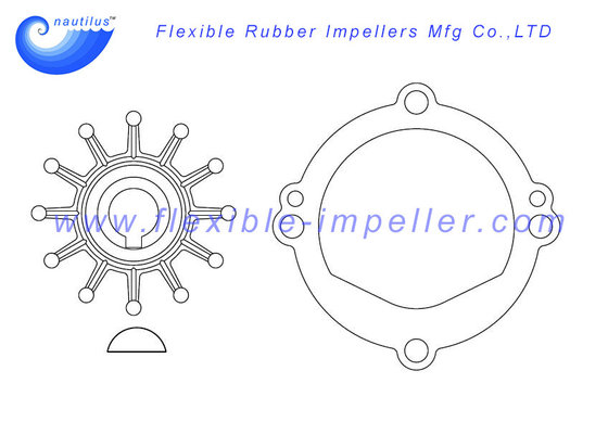 Raw Water Pump impellers replace DJ 08-20-1201 for DJ-C0820 Pump Neoprene
