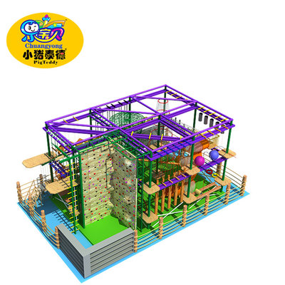 Customized children indoors climbing outward bound playground equipment for amusement park