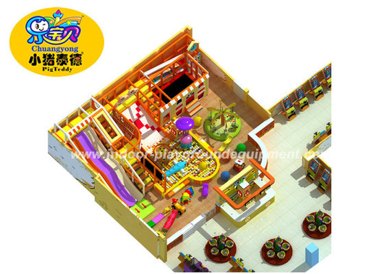 Kids Indoor Playground With Slide Plastic Commerical Soft Ball Pool