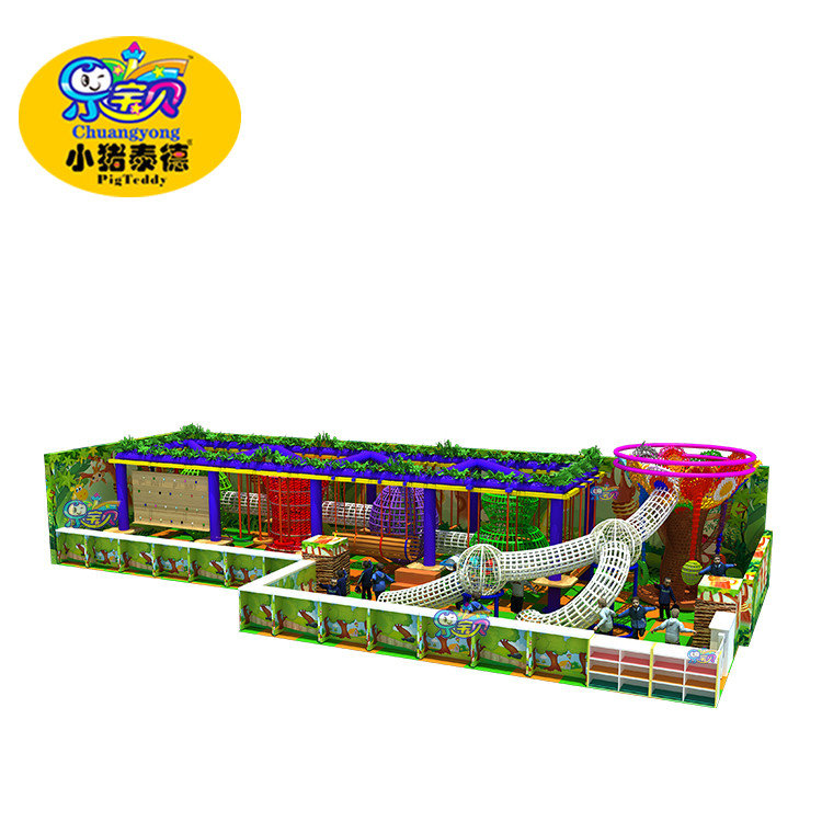 Commercial Indoor Rope Playground Equipment Fire Resistance Eco - Friendly