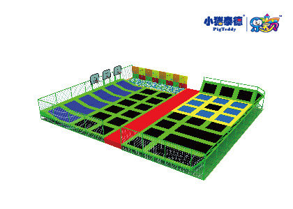 Square Trampoline Indoor Playground , Medium Sized Square Indoor Trampoline