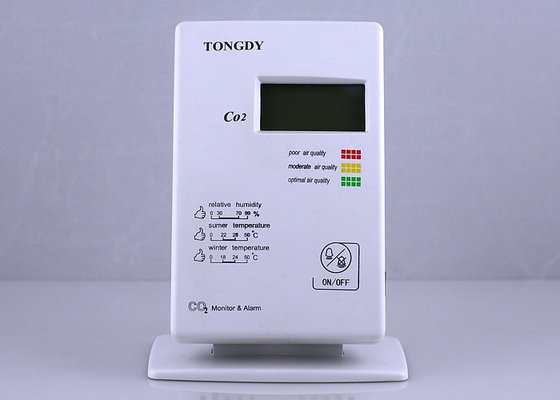 Detector casero del dióxido del monitor/de carbono del CO2 con la alarma del LCD color 3 y del zumbador