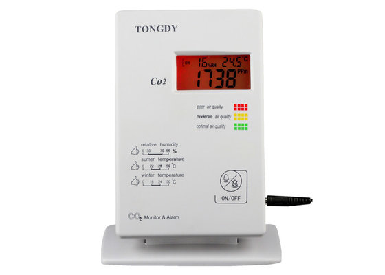 Testor casero del metro/CO2 del regulador del monitor/del CO2 del dióxido de carbono/del CO2/alarma del CO2