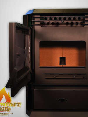wood Pellet Stove with Casting Burning Pot Smart and Remote Control