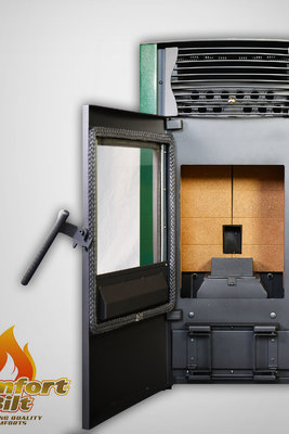 Cast Iron Pellet Stove / Programmable Pellet Stove With Water Circulation Heating
