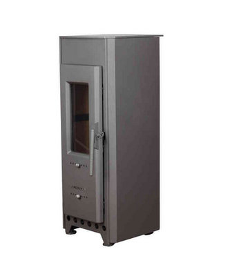 Well Designed Indoor Wood Stove With Blower Economic Model Black / Grey Color