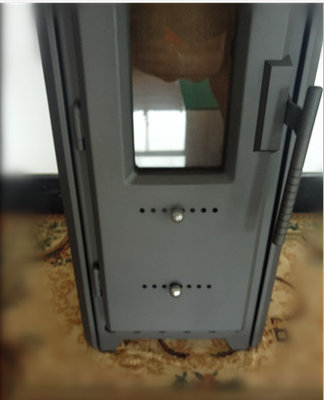 Well Designed Indoor Wood Stove With Blower Economic Model Black / Grey Color