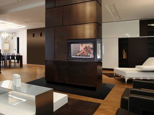 High Efficiency Direct Vent Corner Gas Fireplace / In Wall Gas Fireplace