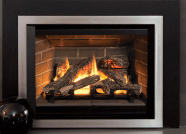 Classic Designed Direct Vent Gas Fireplace Remote Control Big Front View