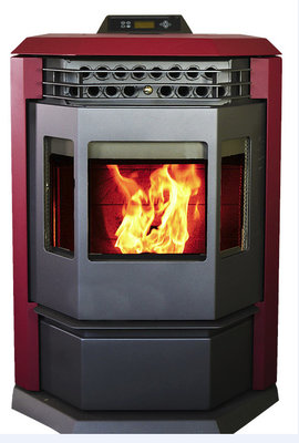 Energy Saving Pellet Burning Fireplace , High Efficiency Pellet Stove Without Chimney
