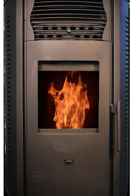 Multi Colors Available Indoor Pellet Stove Freestanding Design Easy Cleaning