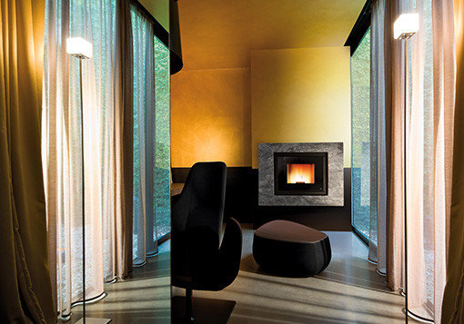 High Efficiency Wood Stove Insert , Modern Wood Burning Fireplace Inserts 