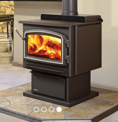 Multi Function Indoor Wood Stove Remote Control Stainless Steel Material