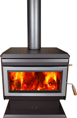 17KW Indoor Wood Burning Furnace , Wood Burning Heaters With Fire Brick