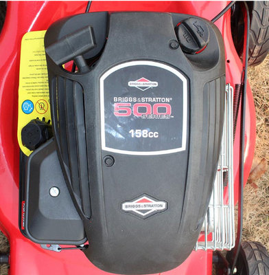 Red Lightweight Self Propelled Mower , Gas Lawn Mower Multi Functional
