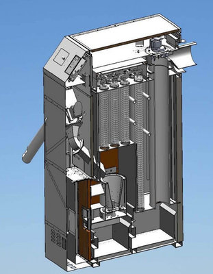 Radiator Connection Indoor Wood Pellet Boiler With Self Cleaning System