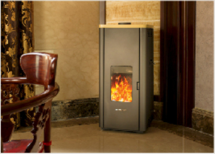 Simple Installation Non Electric Wood Pellet Stove For Villa / Hotel / Restaurant 6KW