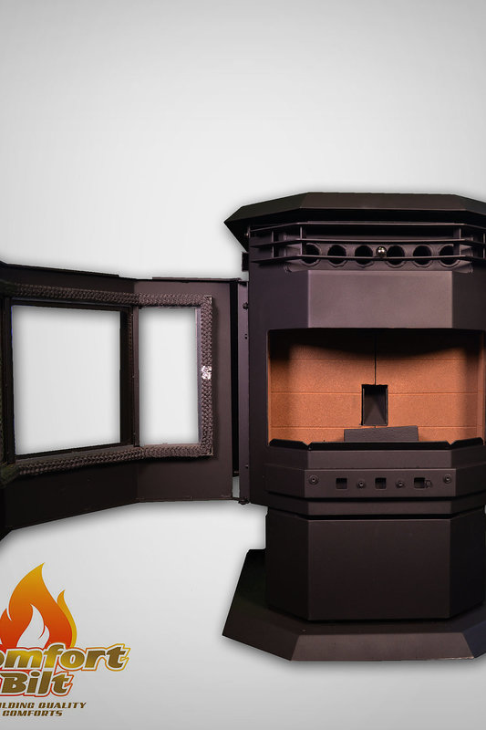 Bay Front with Self-design Color Smart Control Wood Pellet Stove