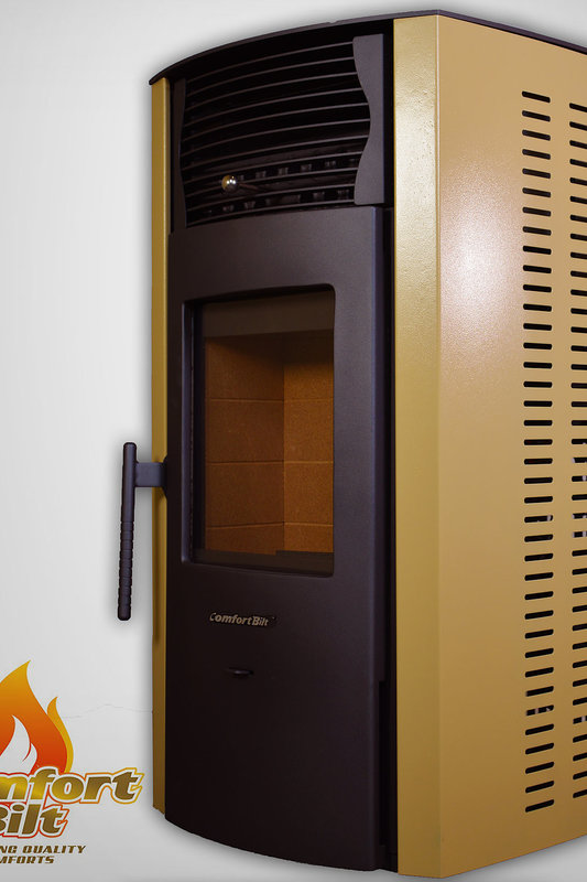 Automatic Pellet Stove White Color , Wood Pellet Fireplace Easy Installation