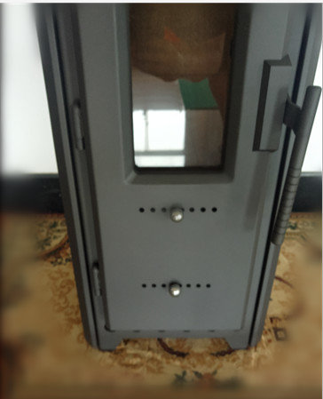 Well Designed Indoor Wood Stove With Blower Economic Model Black / Grey Color