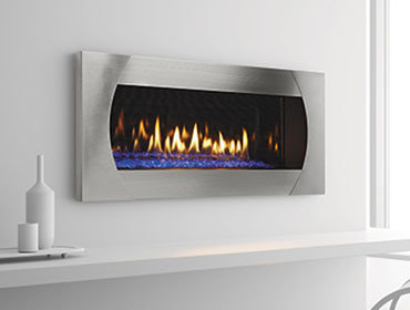 Indoor Linear Direct Vent Gas Fireplace / Horizontal Gas Fireplace Insert