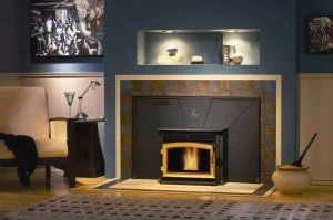 Automatic On / Off Wood Insert Fireplace Wood Burning With UL / EPA Certification
