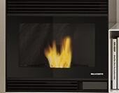 12KW Smokeless Wood Pellet Heater , Wood Pellet Burner Black / Grey Color