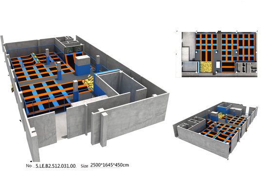 400M2 China Manufacture Unique Design Trampoline Park /Kids Indoor Trampoline Equipment