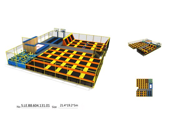 Chinese Children Amusement Park Equipment 410 M2  Adults Big Trampoline