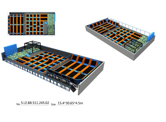 472M2 Young Challenge Myself Ninja Warrior Adventure Trampoline Park Indoor Playground Trampoline Park Equipment