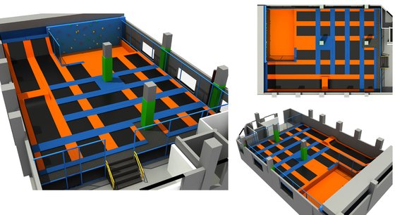 263M2 Relaxing Indoor Kids Commerical Trampoline Park for Sky Zone Spring Round Trampoline
