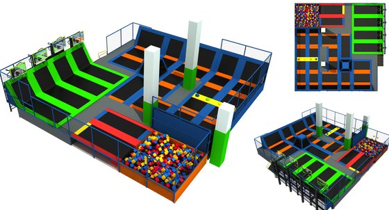 280M2 Free Design Shopping Mall Relaxing Center Indoor Children Trampoline Park