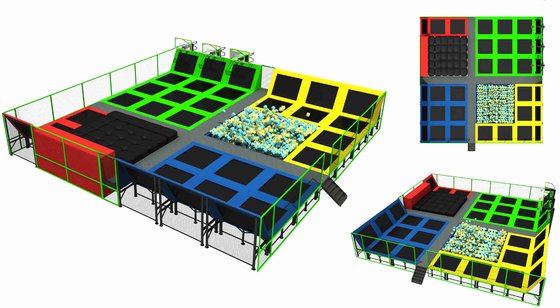 357M2  Children Trampoline Park Fashion Style High Quality Indoor Trampoline Park with Foam Pit for Kids and Adults
