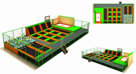 204M2 Fashion Indoor Trampoline Park with Foam Pit for Kids and Adults Guaranteed Quality Best Selling Trampoline Park
