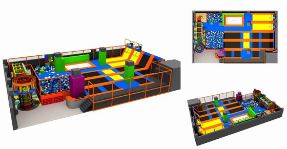 273M2 China Supply Modern Fashion Square Indoor Trampoline Park  Jumping Mat Indoor Trampoline Park for Kids and Adults