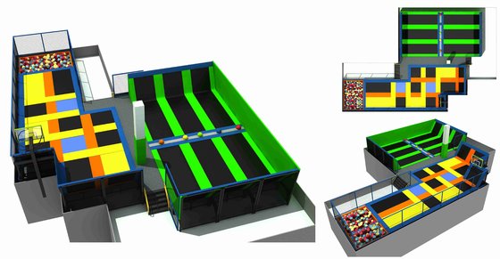 322M2  Amusement Park Large Trampolines for Sale Large Trampoline Big Square Trampoline