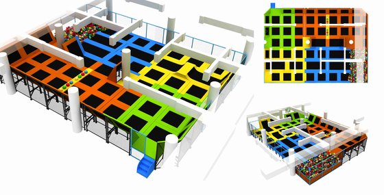 350M2  Cheap Big Trampoline Large Kids and Adults Indoor Trampoline Big  Trampoline Center with Foam Pit