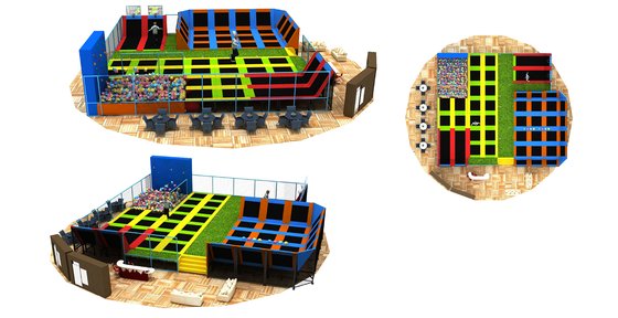 360M2  Funny Kids Indoor Trampoline Playground Equipment/ Indoor Trampoline Center