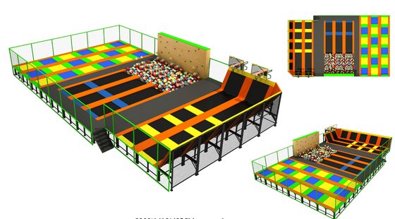 333M2  Equipment Commercial Trampoline Discount Large Children Trampoline
