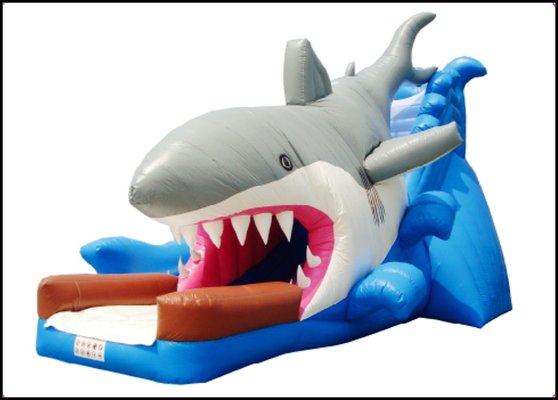 Large Giant Commercial Shark Bouncy Castle with Slide for Kids Shark Inflatable Bouncy Playground