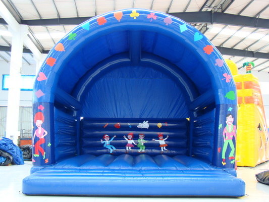 Sky Blue Waterproof  Inflatable Bouncy Castle for Kids Shopping Mall Air Jumping
